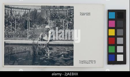 Garden architecture - 12th, Längenfeldgasse 27, garden design, postcard ...