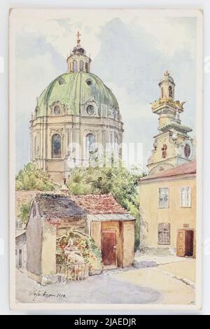 Vienna, Karlskirche. ". Brothers Kohn KG (B. K. W. I.), producer Stock ...