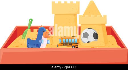 Children sand pit on white background illustration Stock Vector Image ...