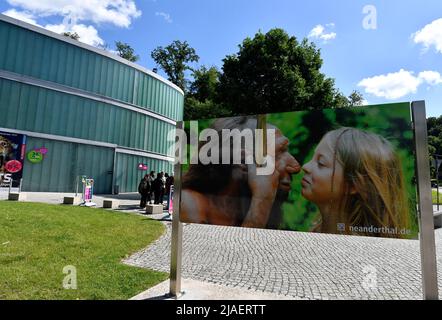 Mettmann, Germany. 25th May, 2022. The Neanderthal Museum. After ...