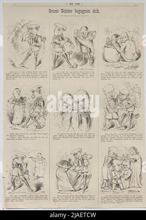 Bismarck, Antonelli, Wilhelm I., Pope Pius IX.; Great ghosts meet. (A ...