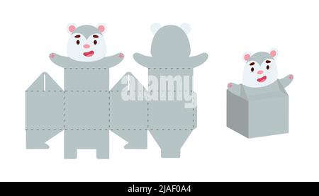 DIY party favor opossum box for birthdays, baby showers for sweets ...