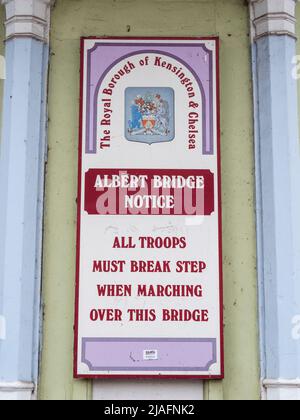 Notice All troops must break step when marching over this bridge Sign ...
