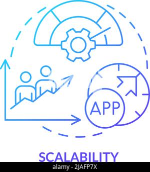 Scalability blue gradient concept icon Stock Vector Image & Art - Alamy