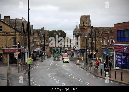 The Market town of Pudsey in West Yorkshire,England. Pudsey is located ...