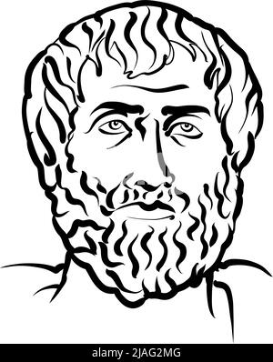 Socrates vector portrait with line art. Classical Greek (Athenian ...