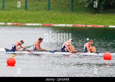 BELGRADE, SERBIA - MAY 29: Bjorn Van Den Ende, Rik Rienks, Ralf Rienks ...