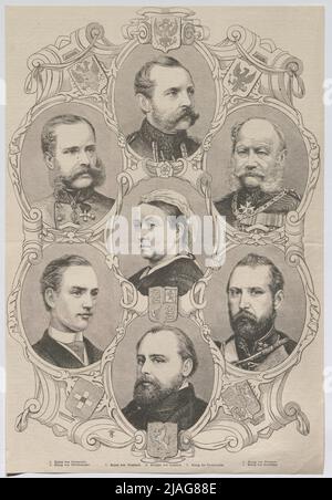 European rulers (from "Der Bazar"). Unknown Stock Photo - Alamy
