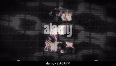 Image of pound symbol over chains. global business, finances ...