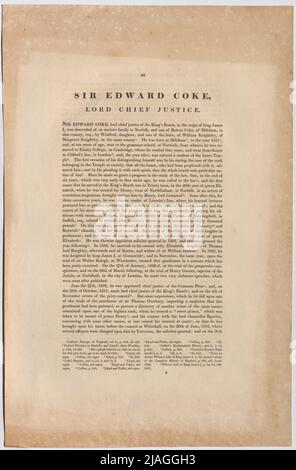 Sir Edward Coke, Lord Chief Justice 1741 by Jacobus Houbraken Stock ...