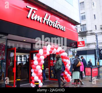 A branch of Tim Horton's coffee shops in Gander, Newfoundland, Canada ...