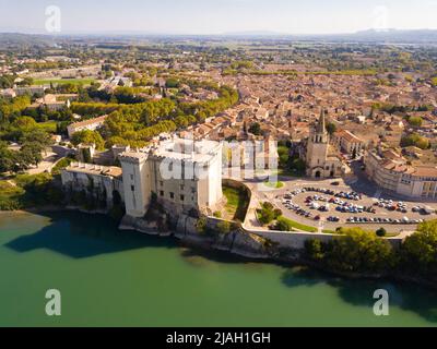 Aerial view of Chateau de Tarascon Stock Photo - Alamy