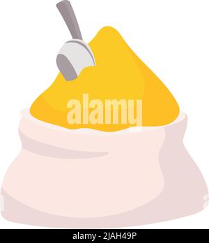 Isolated object of bag and seasoning icon. Collection of bag and powder ...