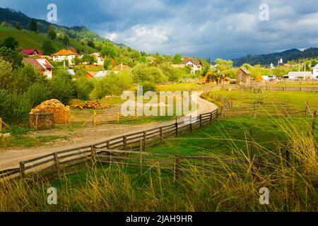 View of village Sadova, Romania Stock Photo - Alamy