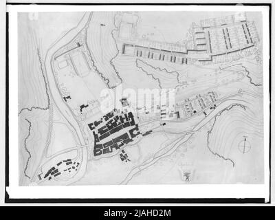 Structural plan of a planned settlement in Veitsch (Stmk Stock Photo ...