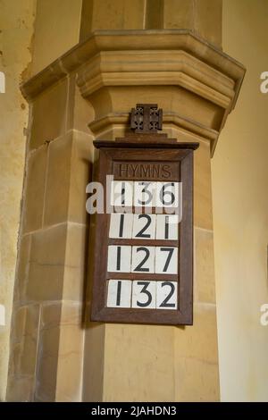 A Wooden Display Board for Church Hymn Numbers Stock Photo - Alamy