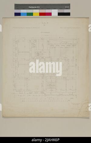 House Hollitzer, basement floor plan. Heinrich von Ferstel (1828-1883 ...