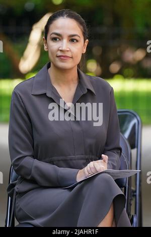 Queens, NY, USA. 30th May, 2022. Alexandria Ocasio Cortez at a public ...