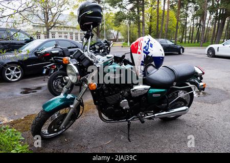 Estonian Motorcycle Season Opening. Triumph Legend 900. Motorcyclist ...