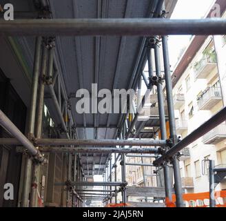 temporary pipes and joints scaffolding for construction works at ...