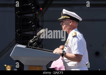 Admiral Daryl Caudle speaks during a Senate Armed Services Committee ...