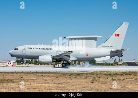 Turkish Air Force E-7 AWACS aircraft during Exercise Anatolian Eagle ...