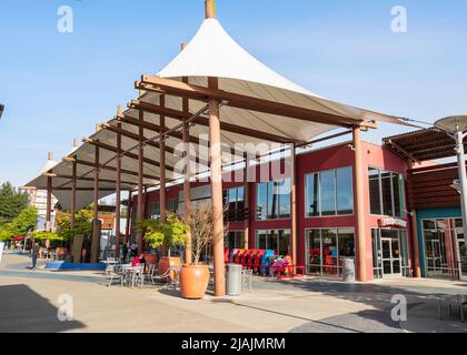 The Seattle Outlet Mall in Marysville, Washington State, USA. Open air ...