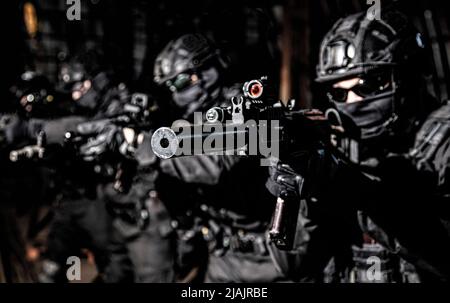 Police, SWAT Team. Police special operations unit, fights against ...