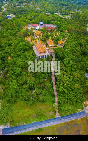 view of Ta Pa pagoda in Ta Pa hill, Tri Ton town, one of the most ...
