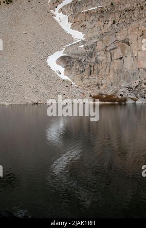 Donkey Lake is one of many alpine lakes in the Eastern Sierra of Inyo ...