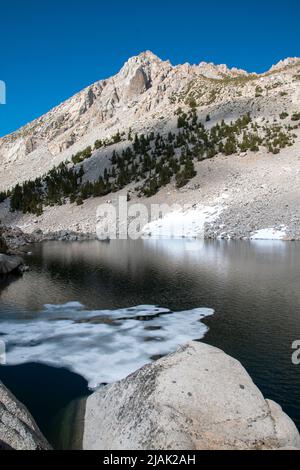 Donkey Lake is one of many alpine lakes in the Eastern Sierra of Inyo ...