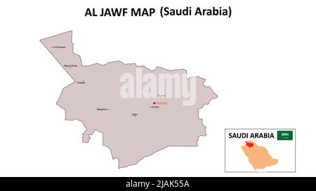 Political map of Saudi Arabia with national borders, cities and rivers ...
