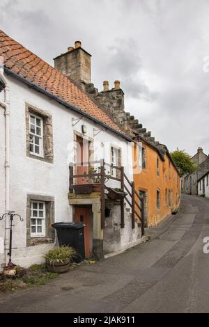 some of the many old buildings in culross village in fife scotland is ...