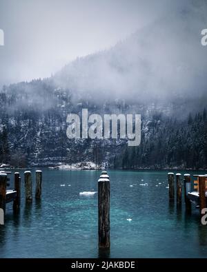 The Königssee in winter Stock Photo - Alamy