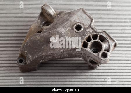 Aluminum pad and car engine mount Stock Photo - Alamy