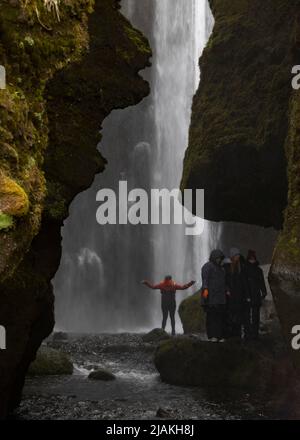 Gljufrabui Waterfall in southern iceland Stock Photo - Alamy