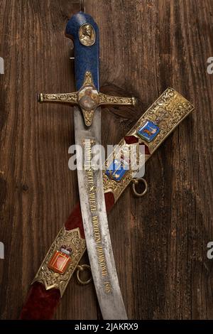 Karabela sabre with scabbard Stock Photo - Alamy