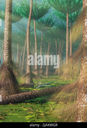 Wattieza: one of the earliest known trees Stock Photo - Alamy