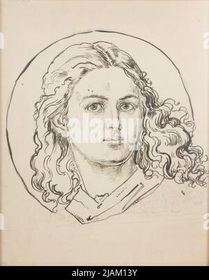 Carton for polychrome of St. Mary's Church Angel's head Matejko, Jan ...