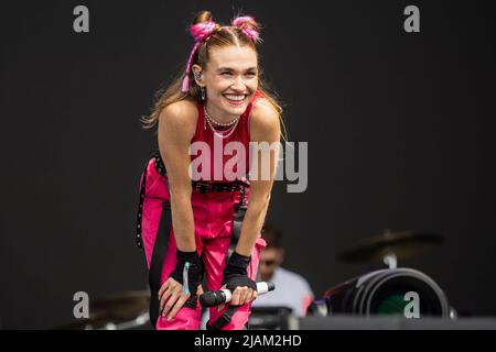MisterWives - Mandy Lee performs during the 2022 BottleRock Napa Valley ...