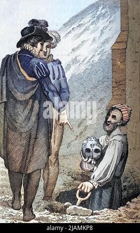 Hamlet, Horatio and the Grave Digger from Hamlet Prince of Denmak From ...