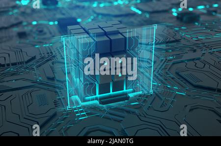 quantum processor concept for artificial intelligence Stock Photo - Alamy