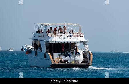 Hurghada, Egypt - August 28, 2022: Vacation in Egypt. Tourist yacht ...