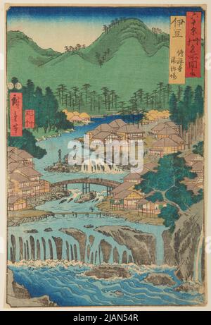 Hot springs in Shuzenji in the Izu province, board 14 from the series ...