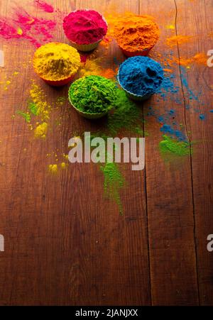 Colorful powder for sale on the festive occassion of Holi in India ...