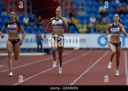 Lieke Klaver of the Netherlands celebrates after winning the 400 meters ...