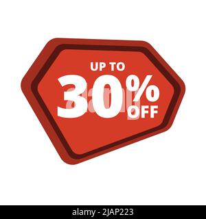 Up to percentage off Sale. Discount offer price sign. Special offer ...
