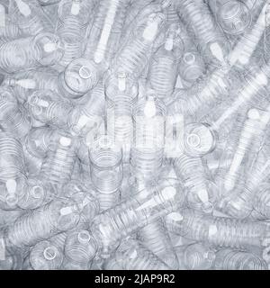 empty plastic water bottle horizontally isolated on white background ...