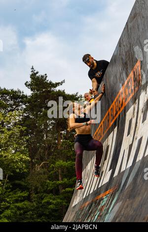 Poznan, Poland - June 2021: An hard extreme obstacle course Survival ...
