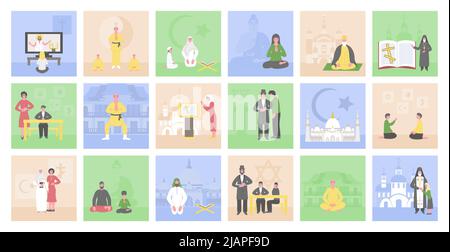 Vector Religious Symbols - All Vector Icons of Religions - Islam ...